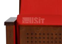 China Modern Wooden Outer Back Auditorium Theater Seating Strong Steel Structure for sale