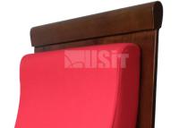 China High Density Moulded Foam Church Auditorium Chairs 580mm Center Steel Structure for sale