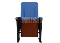 China Cold Molded Foam Conference Hall Chair Church Theatre Seating Folded Type 580mm Center for sale