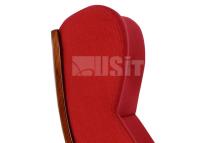 China Elegant Moulded Wooded Panel Conference Hall Chairs Aluminum Alloy Structure for sale