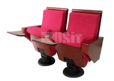 China UA-6222 High Resilient Foam Auditorium Theater Seating Steel Structure Wood Veneer 580mm Center for sale