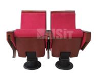 China UA-6222 High Resilient Foam Auditorium Theater Seating Steel Structure Wood Veneer 580mm Center for sale
