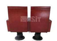 China UA-6222 High Resilient Foam Auditorium Theater Seating Steel Structure Wood Veneer 580mm Center for sale