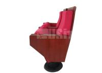 China UA-6222 High Resilient Foam Auditorium Theater Seating Steel Structure Wood Veneer 580mm Center for sale