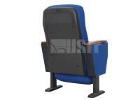 China Fabric Padded Church Chairs Auditorium Seating Floor Fixed Iron Metal Type for sale