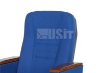 China Fabric Padded Church Chairs Auditorium Seating Floor Fixed Iron Metal Type for sale