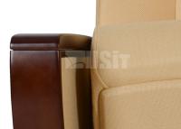 China Sound Absorption Church Auditorium Chairs 580mm Center with Noiseless Closing Seat Pad for sale