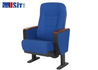 China High End Conference Hall Chair Fabric Covered Auditorium Seating with Writing Pad 160mm Back Foam for sale