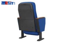 China High End Conference Hall Chair Fabric Covered Auditorium Seating with Writing Pad 160mm Back Foam for sale