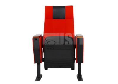 China High End Fabric Church Theatre Seating 580mm Center Commercial Theater Chair with PU Headrest for sale