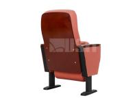 China Ash Wood Veneer Auditorium Theater Seating with Strong Steel Legs 580mm Center for sale