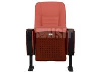 China Ash Wood Veneer Auditorium Theater Seating with Strong Steel Legs 580mm Center for sale