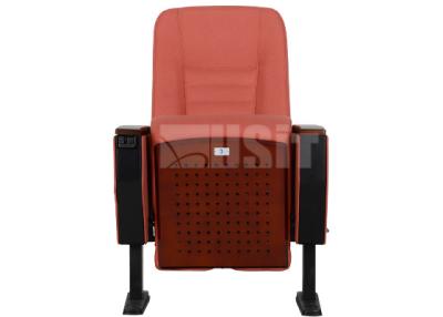 China Ash Wood Veneer Auditorium Theater Seating with Strong Steel Legs 580mm Center for sale