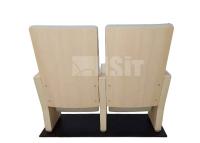 China Hidden Rotating Table Audience Seating Chairs Modern Steel Wood Side Leg for sale