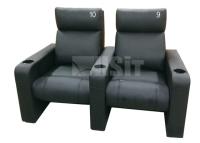 China 2 Seater Leather Electric Recliner Sofa Premium Genuine Leather Material for sale