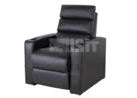 China Electric Recliner Chair Durable Leather High Resilient Foam 34kg/m3 Black for Cinema VIP Seating for sale