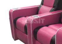 China Electric Recliner Cinema Sofa 580mm Center with Aluminum Cup Holder PU Leather Home Theatre Seating for sale