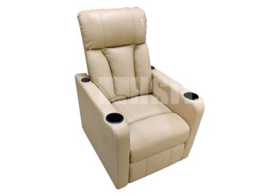 China Genuine Leather Electric Recliner Cinema Chair 580mm Center with Footrest VIP Theater Seating for sale