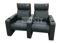 China Synthetic PU Leather Home Cinema Chair Electric Recliner 580mm Center to Center for sale