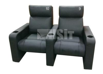 China Synthetic PU Leather Home Cinema Chair Electric Recliner 580mm Center to Center for sale