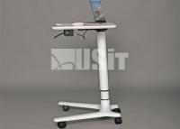 China Single Metal Mobile Gas Lifting Sit To Stand Desk With Wheels for sale
