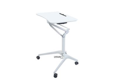 China Smart Office 104cm Height Adjustable Pneumatic Table Gas Lift Desk with MDF Top for sale