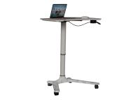 China White Pneumatic Adjustable Gas Lift Hydraulic Standing Table For Laptop for sale
