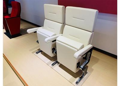 China Fabric Upholstered Auditorium Theater Seats 580mm Center with Wooden Back for sale