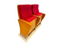 China Solid Wood Arm Auditorium Theater Seating With Aluminum Alloy Stand for sale