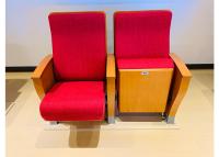 China Solid Wood Arm Auditorium Theater Seating With Aluminum Alloy Stand for sale