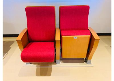 China Solid Wood Arm Auditorium Theater Seating With Aluminum Alloy Stand for sale