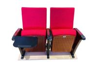 China Wood Padded Auditorium Chair 580mm Center Conference Hall Seating with Aluminum Frame for sale