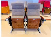 China Ergonomic 120mm Lecture Theatre Seating with Wooden Backrest and Aluminum Alloy Frame for sale