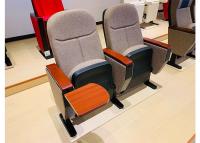 China Retractable Solid Rubber Wood Armrest Church Auditorium Chairs for sale