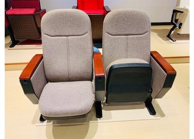 China Retractable Solid Rubber Wood Armrest Church Auditorium Chairs for sale