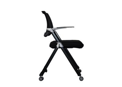 China Indoor 4 Wheels Metal Plastic Ergonomic Folding Office Chair for sale