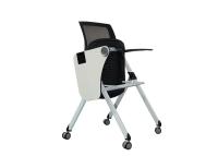 China Indoor 4 Wheels Metal Plastic Ergonomic Folding Office Chair for sale