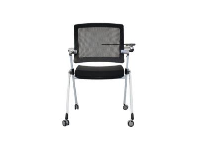 China Meeting Room Backrest Mesh Training Chair With Foldable Writing Table for sale