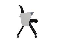 China Meeting Room Backrest Mesh Training Chair With Foldable Writing Table for sale