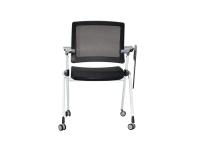 China Executive Mesh Back Foldable Training Office Chairs With Movable Wheels for sale