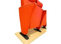 China Upholstered Fabric Auditorium Chair 580mm Center School Hall Church Seating for sale