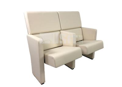 China PU Foldable Padded Church Chairs with Aluminium Stand 580mm Center to Center for sale