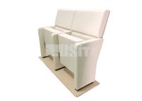 China PU Foldable Padded Church Chairs with Aluminium Stand 580mm Center to Center for sale