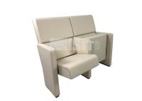 China Auto Return Spring Padded Church Chairs With Alu Alloy Leg for sale
