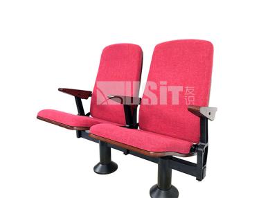 China Fabric Chaise Cinema Audience Chair with Steel Leg 55kg/m³ Foam for sale
