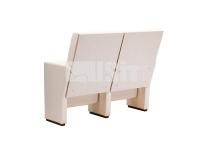 China Plywood Outer Back White Padded Church Chairs Steel Structure for sale
