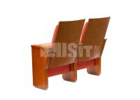 China Molded Foam Fabric Orange Lecture Hall Chair With Writing Tablet for sale