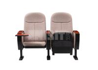 China Red Solid Wood Auditorium Seating With Writing Tablet for sale