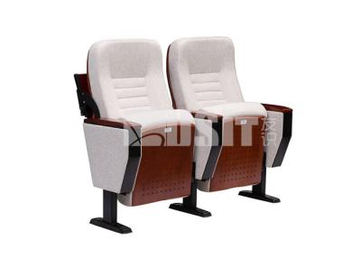 China Steel Frame Auditorium Theatre Chair with Writing Table 580mm Center Distance for sale