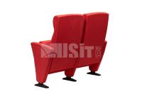 China Steel Frame Auditorium Theatre Chair with Writing Table 580mm Center Distance for sale